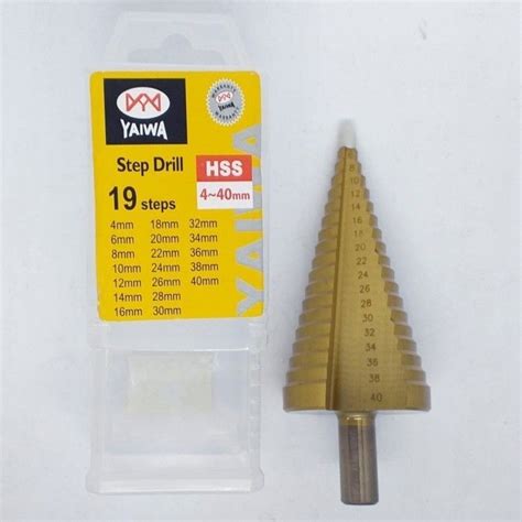Jual Yaiwa 19 Steps Mata Bor Pagoda Step Steps Drill 4 40 Mm 4mm 40mm Shopee Indonesia