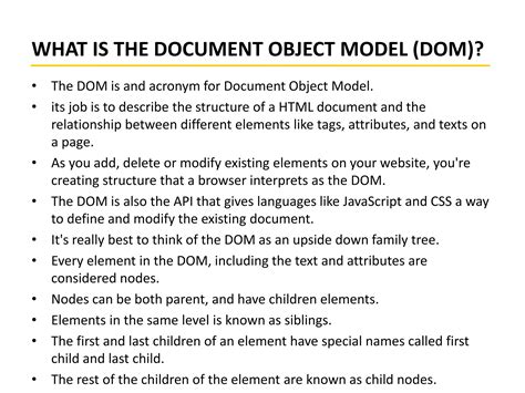 dom in javascript pptx