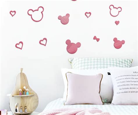 Наклейка Декоративная Виниловая на Стену на Шкаф на Обои на Мебель 3д Зеркальные Розовые