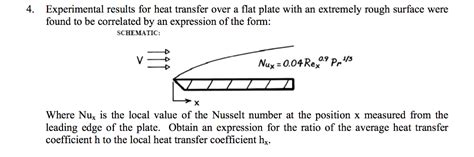 Solved Experimental Results For Heat Transfer Over A Flat