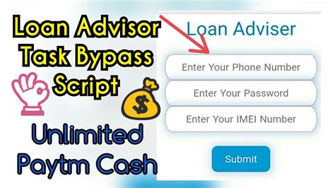 loan advisor app task bypass script big paytm loot youtube