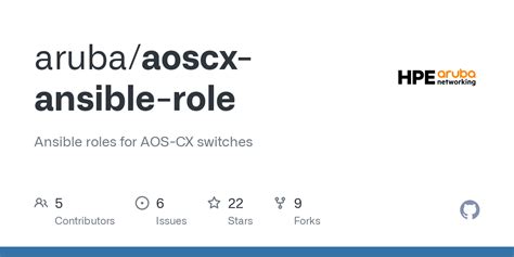 GitHub Aruba Aoscx Ansible Role Ansible Roles For AOS CX Switches
