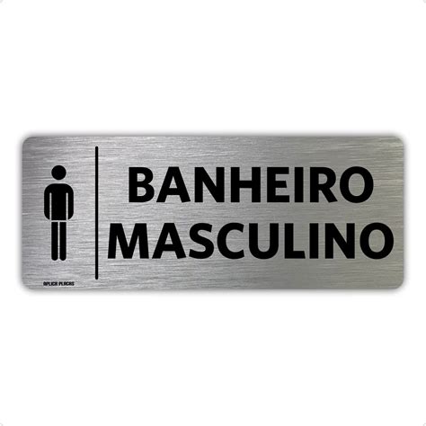 Placa Indicação Setor Banheiro Masculino Padrão