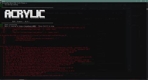 【dev】本地预览时报错 · Issue 33 · Hexo Theme Acrylichexo Theme Acrylic · Github