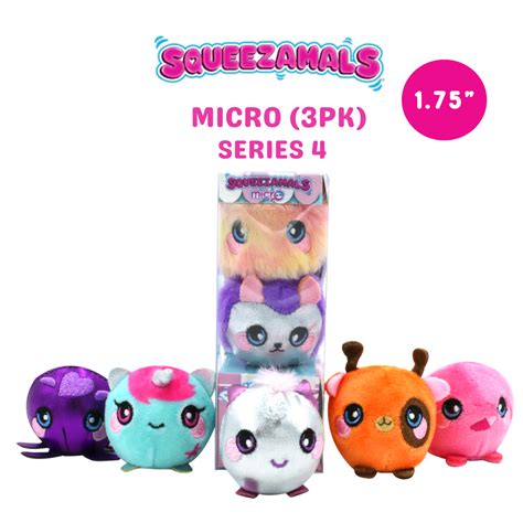 Squeezamals Micro 3pk Series 3 Beverly Hills Teddy Bear Company