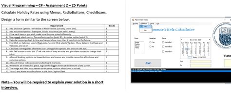 Solved Visual Programming C Assignment 2 25 Points