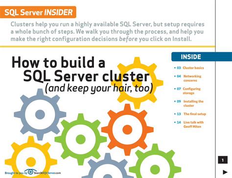 Pdf Sql Server Insider · Clusters Help You Run A
