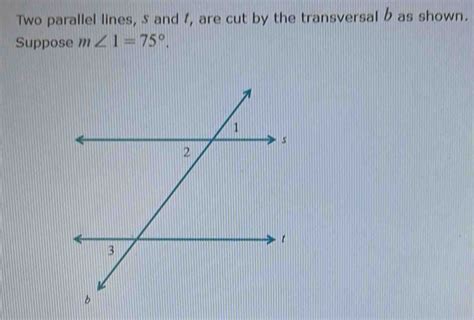 two parallel lines 5 and 1 are cut by the transversal b as shown