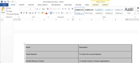 why the table in my document always start on new page visual