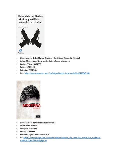 Actividad Libros De Criminalistica Pdf