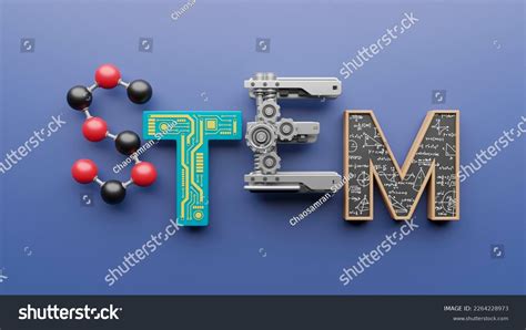 Stem Typography Symbols Design Concept Science Stock Illustration