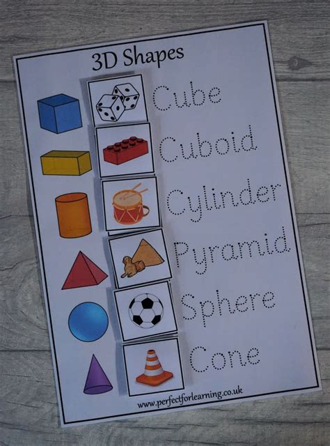 3d shapes matching activity etsy 3d shapes activities shapes