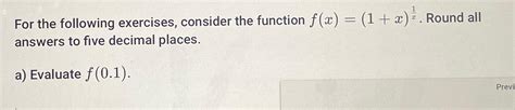 solved for the following exercises consider the function