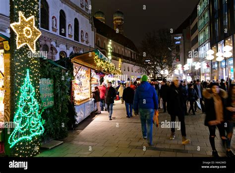 German Christmas Markets Neuhauser Street Munich Upper Bavaria