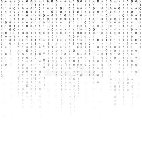 Binary Code Zero One Matrix White Background Banner Pattern Wallpaper Vector Illustration