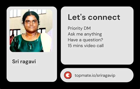 Sriragavi Parthasarathy Sriragavip Topmate Sriragavi P