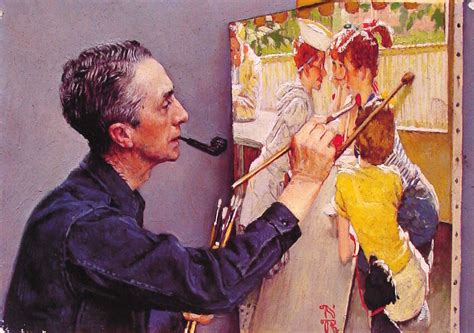 Triple Self Portrait 1960 By Norman Rockwell Artchive