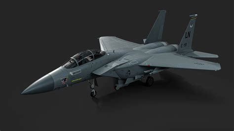 3d Model F 15e Strike Eagle Vr Ar Low Poly Cgtrader