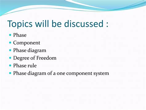 phase diagram of a one component system water system pptx