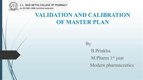 Ich And Who Guideline For Validation And Calibration Pptx