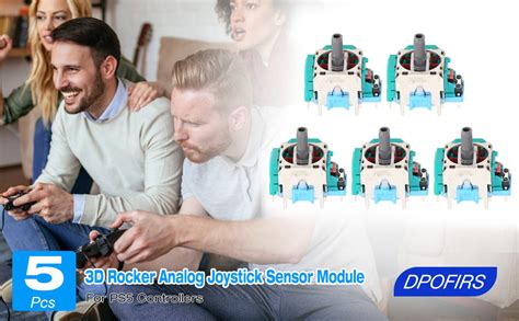 3d analog sensor wheel thumb sticks joystick rocker module replacement for ps5 handle 5pcs 3d