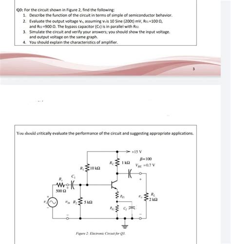 Solved Q3 For The Circuit Shown In Figure 2 Find The Chegg Com