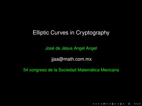 PDF Elliptic Curves In Cryptography
