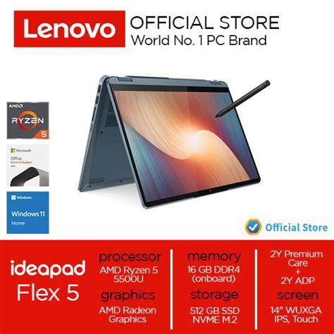Jual Lenovo Ideapad Flex Alc Ryzen U Gb Ssd Win Ohs Stone Blue Di Seller