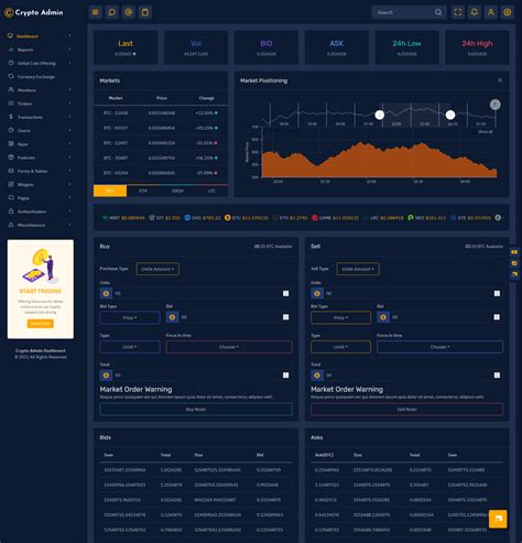 Cryptocurrency Dashboard Template Bootstrap With Crypto UI Kit