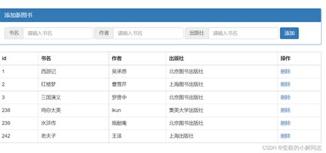 【jquery Ajax 练习】图书管理ajax图书管接口 Csdn博客