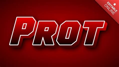 Prot Maroon Text Effect Generator