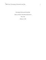 WGU D182 Task2 Docx 1 OHM2 Task 2 Developing A Professional Growth Plan Developing A