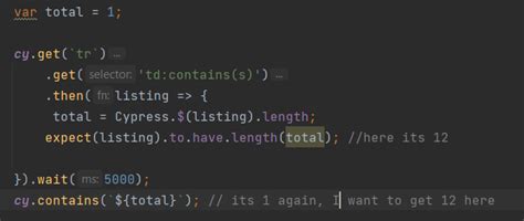 Typescript Assign Number Of Matched Elements In Cypress To Variable