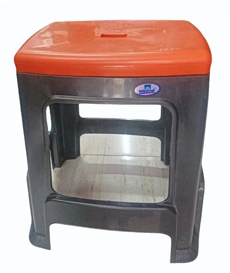 Orange And Gray Nilkamal Plastic Rectangular Stool At Rs 550 Piece In