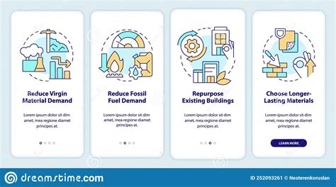Net Zero Strategies Onboarding Mobile App Screen Stock Vector Illustration Of Line Idea