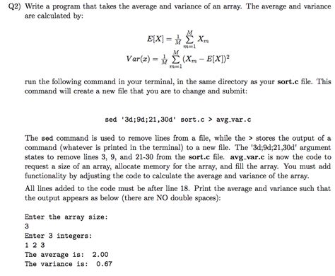 solved q2 write a program that takes the average and