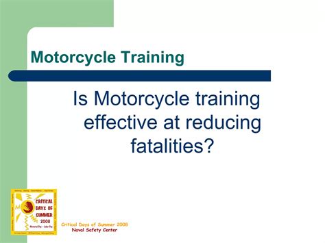 Motorcycle Safety Presentation Ppt
