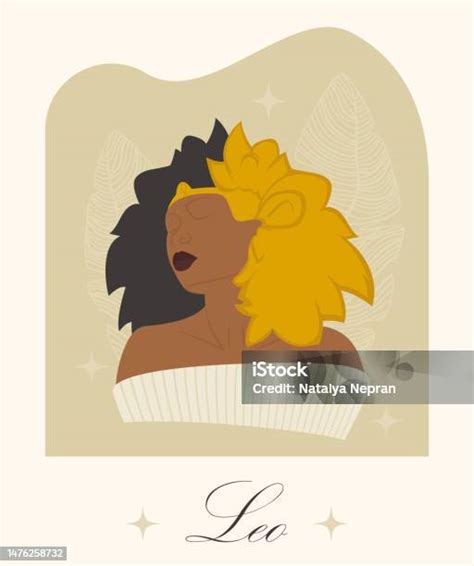 조디악 아름다운 아프리카 소녀로 레오 조디악 기호의 그림 젊은 아가씨 물 기호 캐릭터 점성술 요소 벡터 일러스트 레이 션 점성술 기호에 대한 스톡 벡터 아트 및 기타 이미지