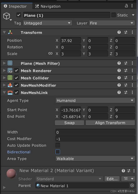 unity新导航系统 navmeshagent组件andnavmeshlink组件 csdn博客