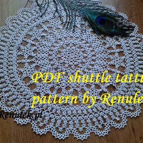 Pdf Shuttle Tatting Square Pattern Doily 10 Etsy