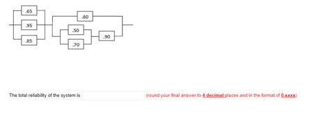 Solved The Total Reliability Of The System Is Round Your Chegg