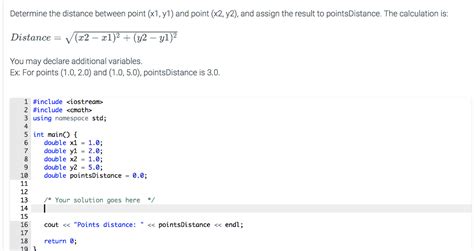 Solved Determine The Distance Between Point X1 Y1 And