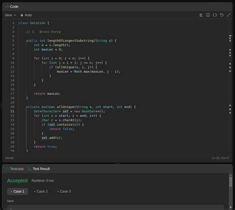 I Have Solved Leetcode No 3 Longest Substring Without Repeating Characters Under The Guidance
