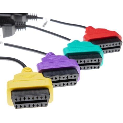 Vhbw Adapter Obd2 Set De 4 Uds 16 Pines Obd1 A Obd2 Compatible Con