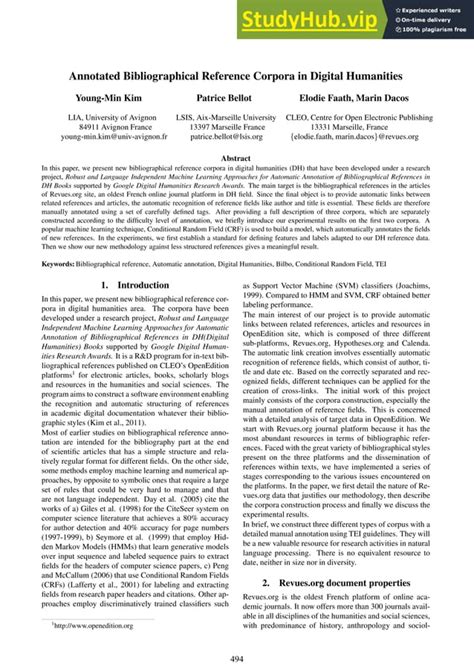 Annotated Bibliographical Reference Corpora In Digital Humanities Pdf