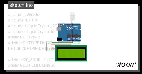 DHT 22 LCD I2C Wokwi ESP32 STM32 Arduino Simulator