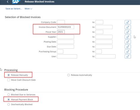 What Is The Function Of Release Blocked Invoices A Sap Community