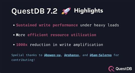 Questdb Datastorage Timeseries Oss Githubreleaseradar Data
