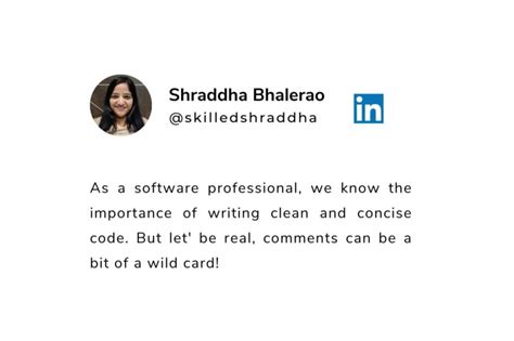 Shraddha Bhalerao On Linkedin Codingpractices Software Softwaredevelopment Cleancode