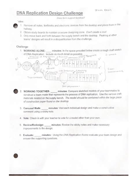 Dna Replication Design Challenge 1 Pdf